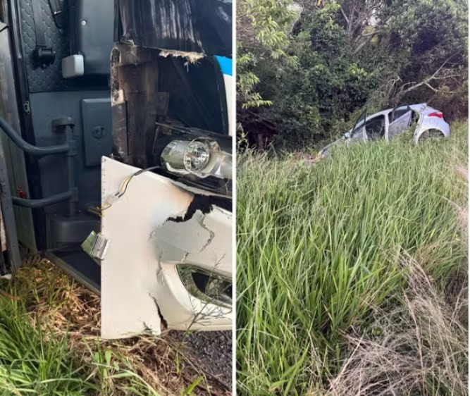 Motorista sofre acidente, sai do carro para pedir socorro e morre atropelada por ônibus